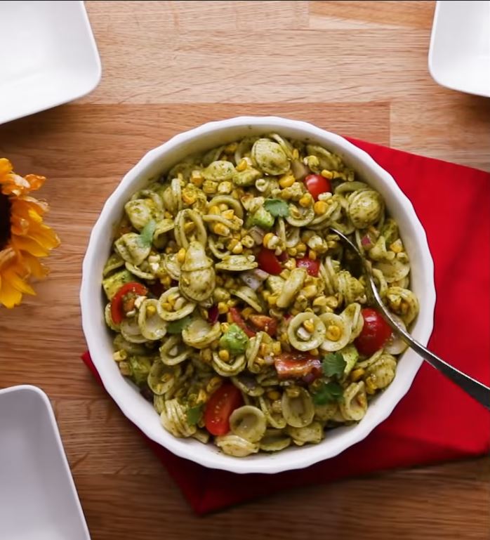 Summer Pasta Salad with Grilled Corn, Avocado and Cilantro Lime ...